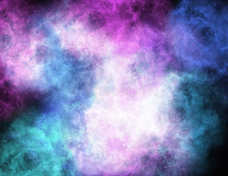 Multicolour Nebula on Space Universe Stock Illustration - Illustration ...
