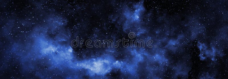 Nebula and Stars in the Night Sky Web Banner Stock Image - Image of ...