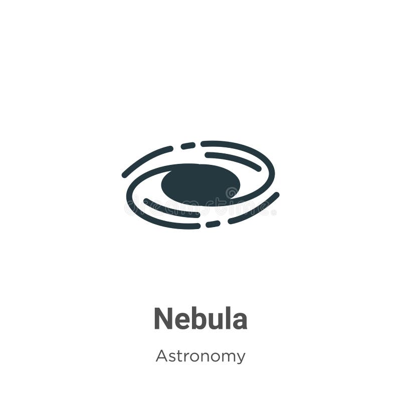 Nebula Vector Icon on White Background. Flat Vector Nebula Icon Symbol ...
