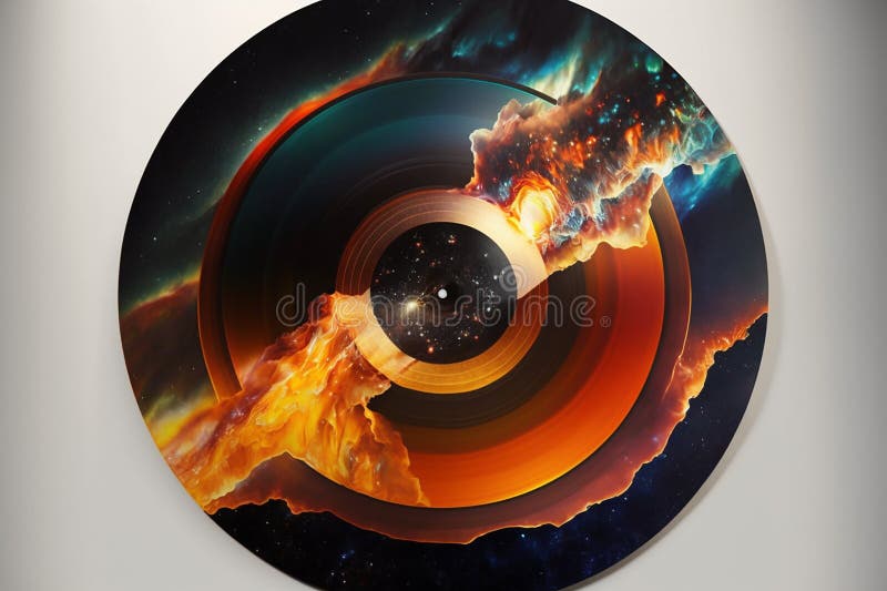 Nebula Vinyl Record Design Space Rock Stock Illustration - Illustration ...