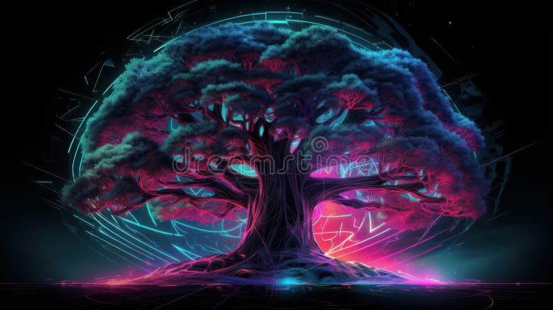 Nebulae Fantasy Tree of Life, in the Style of Vibrant Illustrations ... Nebulae Fantasy Tree of Life, in the Style of Vibrant Illustrations ...