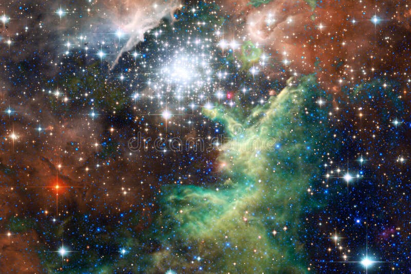Nebulae and Many Stars in Outer Space. Elements of this Image Furnished ...