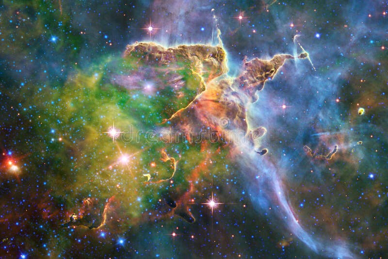 Nebulae and Many Stars in Outer Space. Elements of this Image Furnished ...