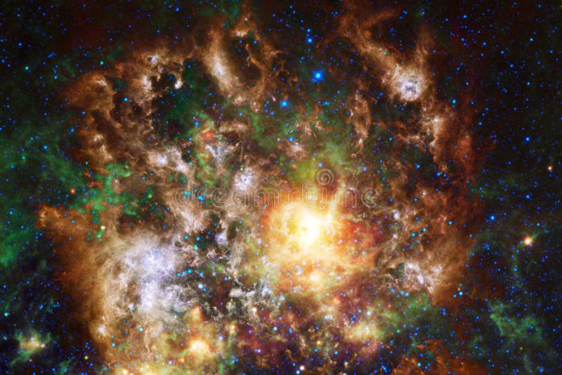 Nebulae and Stars in Outer Space, Glowing Mysterious Universe Stock ...
