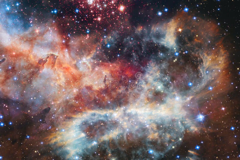 Nebulae and Stars in Outer Space, Glowing Mysterious Universe Stock ...