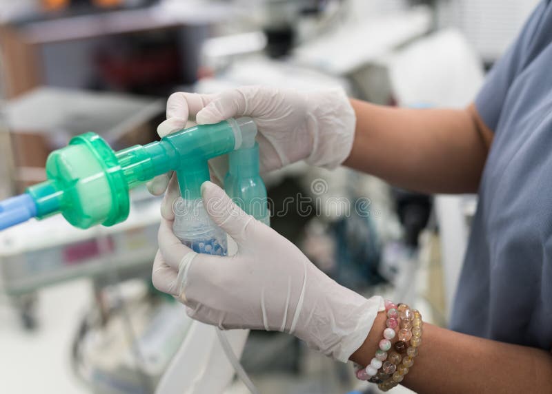 Nebulizer stock photo. Image of nurse, give, respiratory - 60283618
