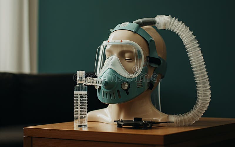 Nebulizer Mask on Table" Generative AI Stock Illustration ...