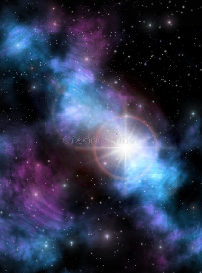 Calabozo en la nebulosa stock de ilustración. Ilustración de espacio ...