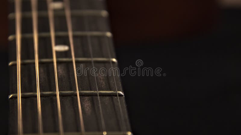 The Neck of an Acoustic Six-string Guitar. Place for Text. Stock Image ...