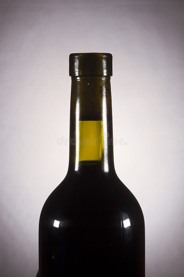 Neck of Wine Bottle Cork and Corkscrew on White Background Stock Photo ...