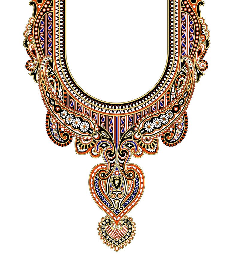 NECK DESIGN Vector Silhouettes of Abstract Vintage Flowers Stock Vector ...