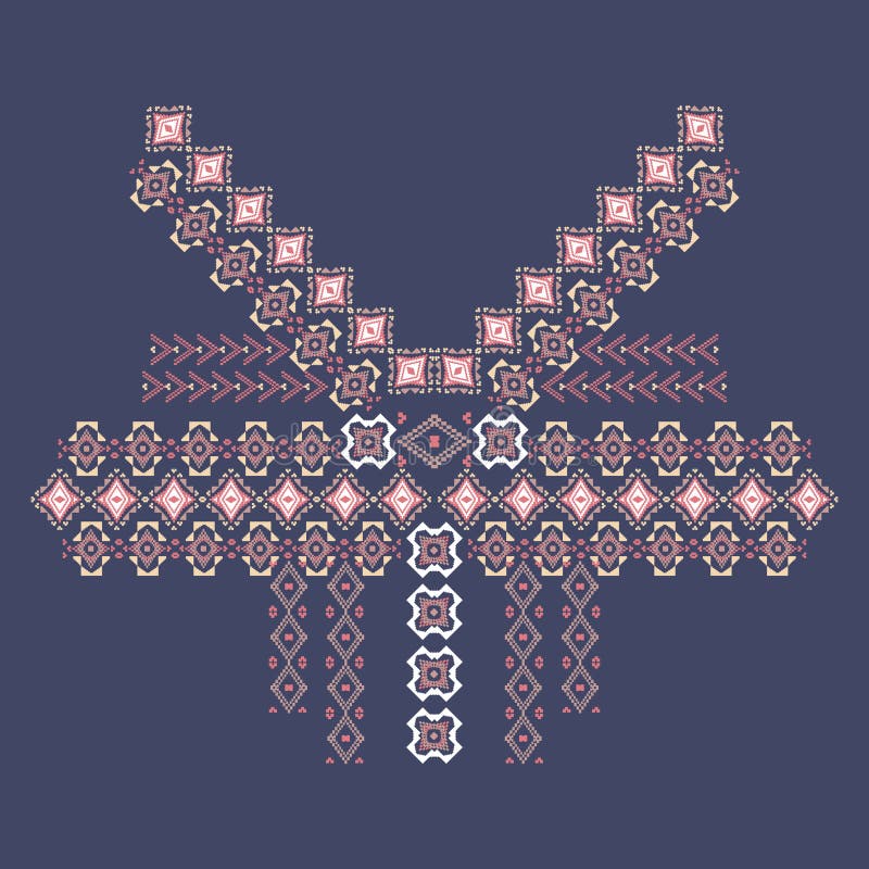 Neck Design in Ethnic Style for Fashion Stock Vector - Illustration of ...