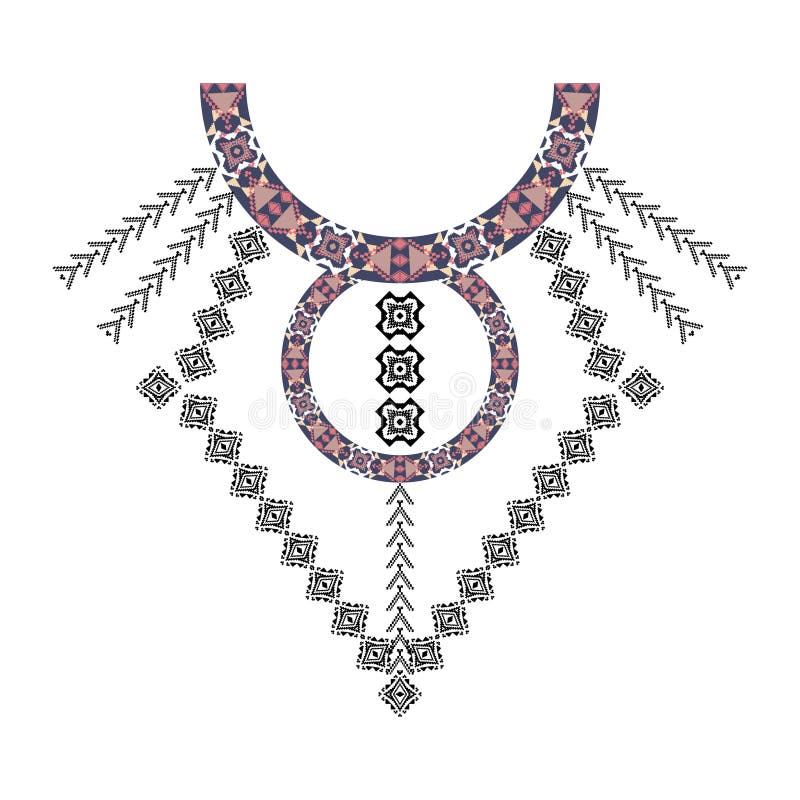 NECK DESIGN Vector Silhouettes of Abstract Vintage Flowers Stock Vector ...