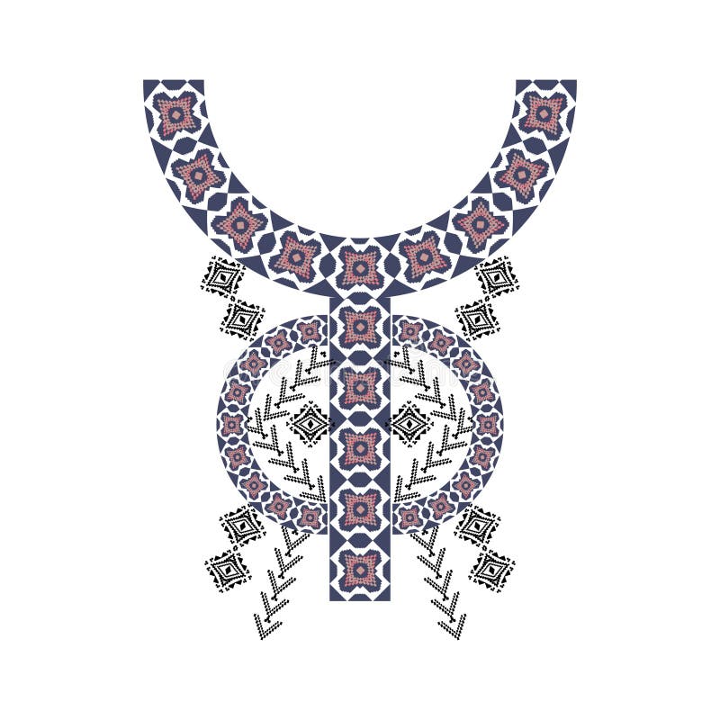 Neck Design in Ethnic Style for Fashion Stock Vector - Illustration of ...