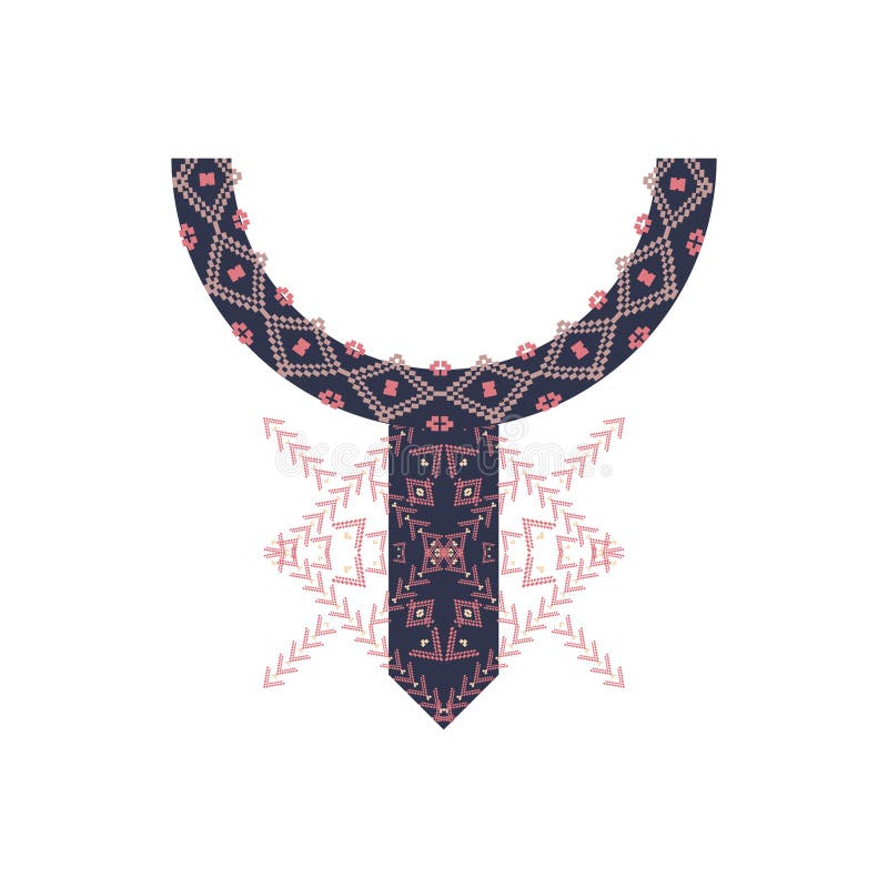 Neck Design in Ethnic Style for Fashion Stock Vector - Illustration of ...