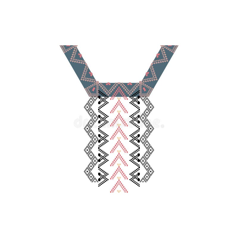 Neck Design in Ethnic Style for Fashion Stock Vector - Illustration of ...