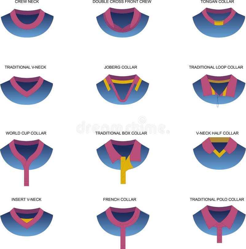 Neck Design Mock Ups Templates Vectors Stock Vector - Illustration of ...