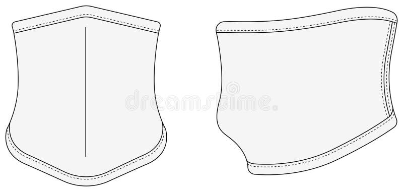 Neck Gaiter, Neck Warmer Vector Template Illustration / White Stock ...