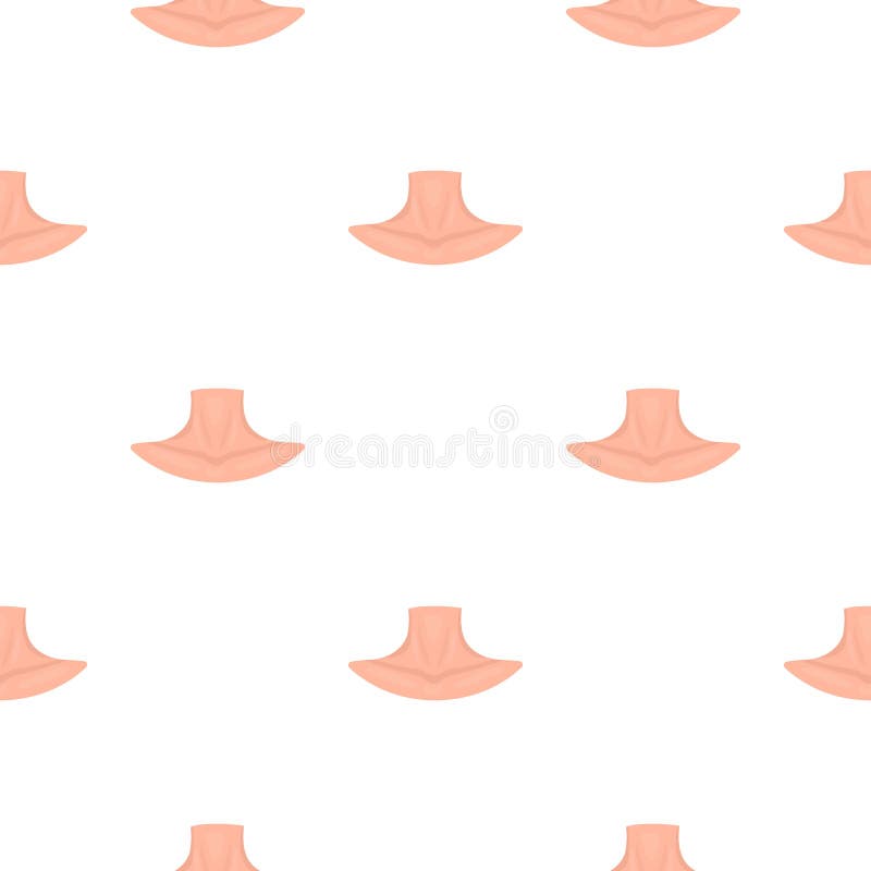 Neck Icon in Outline Style Isolated on White Background. Part of Body ...