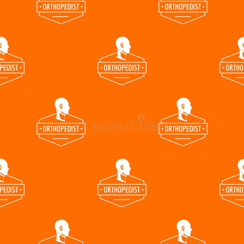 Neck Orthopedic Pattern Vector Orange Stock Vector - Illustration of ...