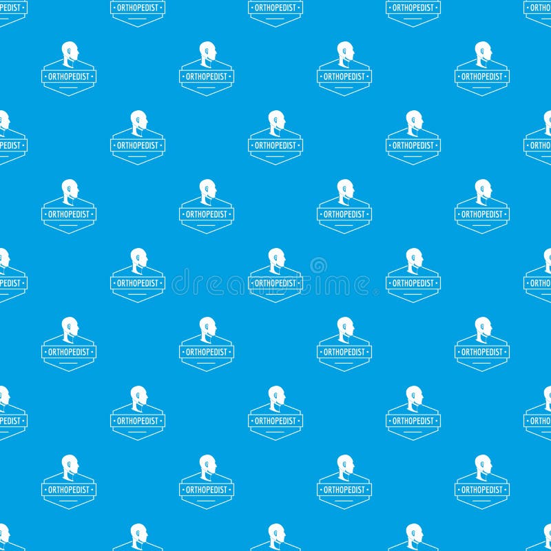 Neck Orthopedic Pattern Vector Seamless Blue Stock Vector ...