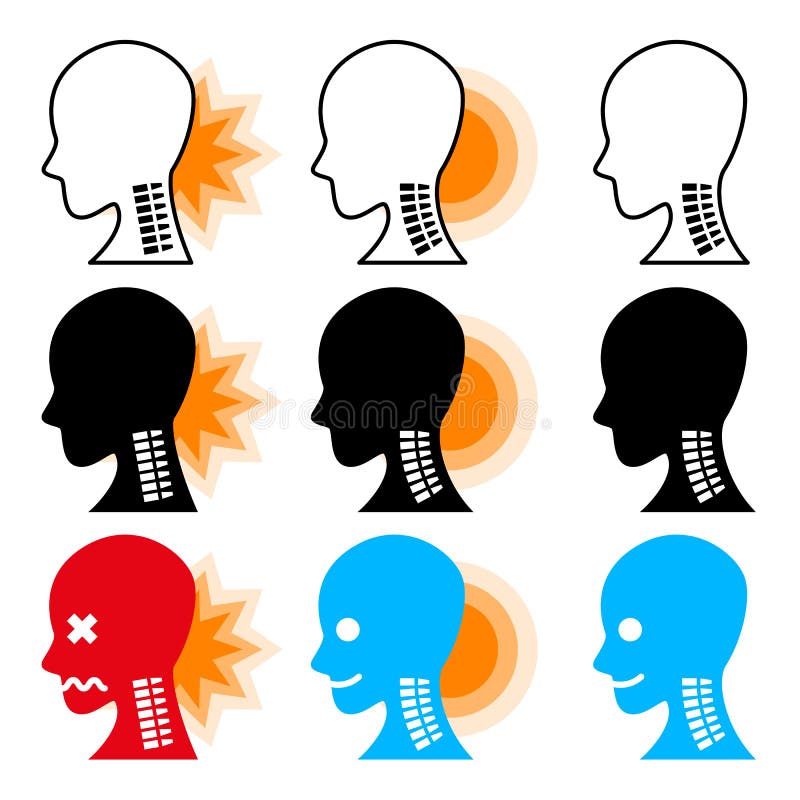 Of neck pain illustrations stock vector. Illustration of person - 65239008