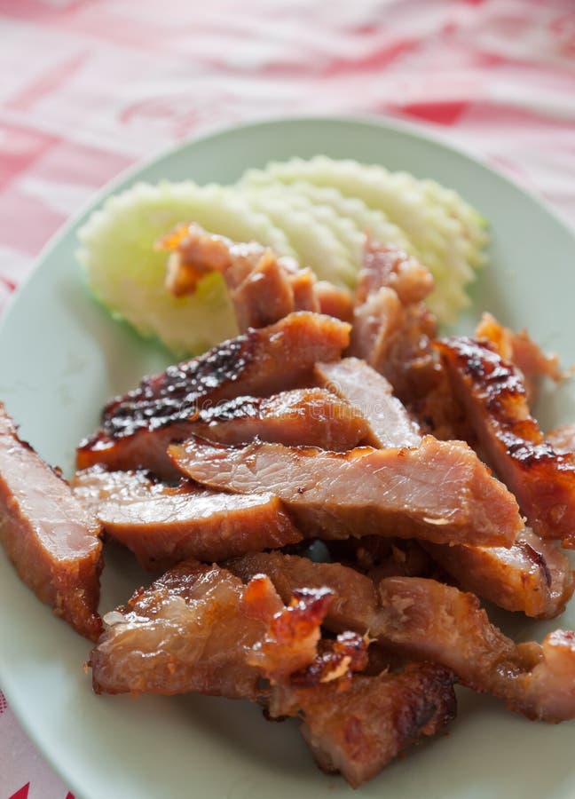 Neck of Pork Fried Thai Food Stock Image - Image of lifestyle, picnic ...