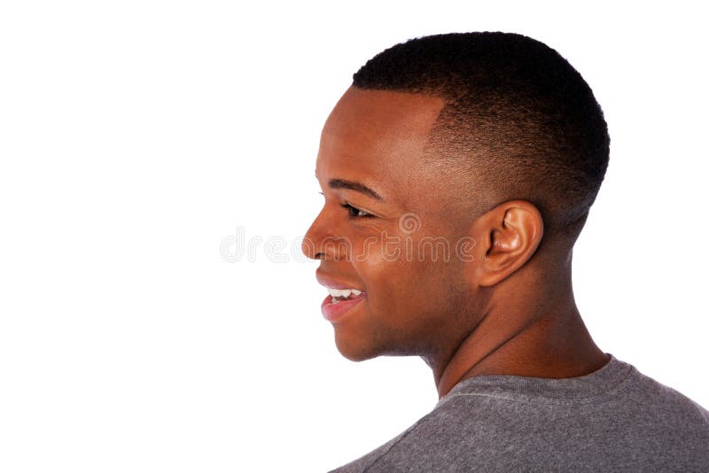 Neck and Side of Happy Man Face Stock Photo - Image of african, male ...