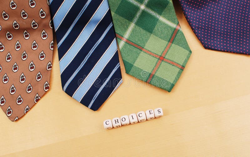 Neck Tie Choices for Work stock image. Image of fashion - 21236621