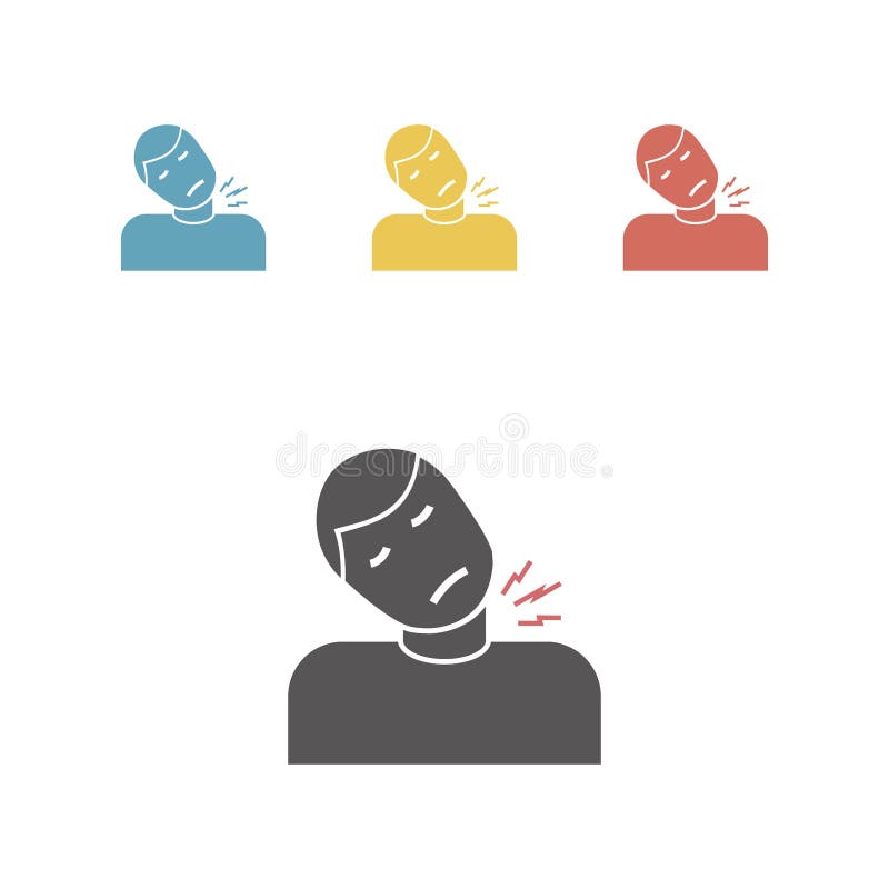 Neck Trauma icon stock vector. Illustration of painfully - 123144181