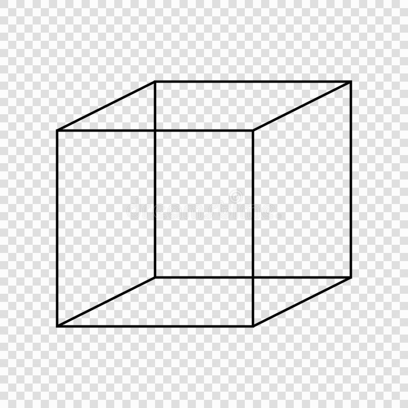Necker Cube Optical Illusion Stock Illustration - Illustration of cube ...