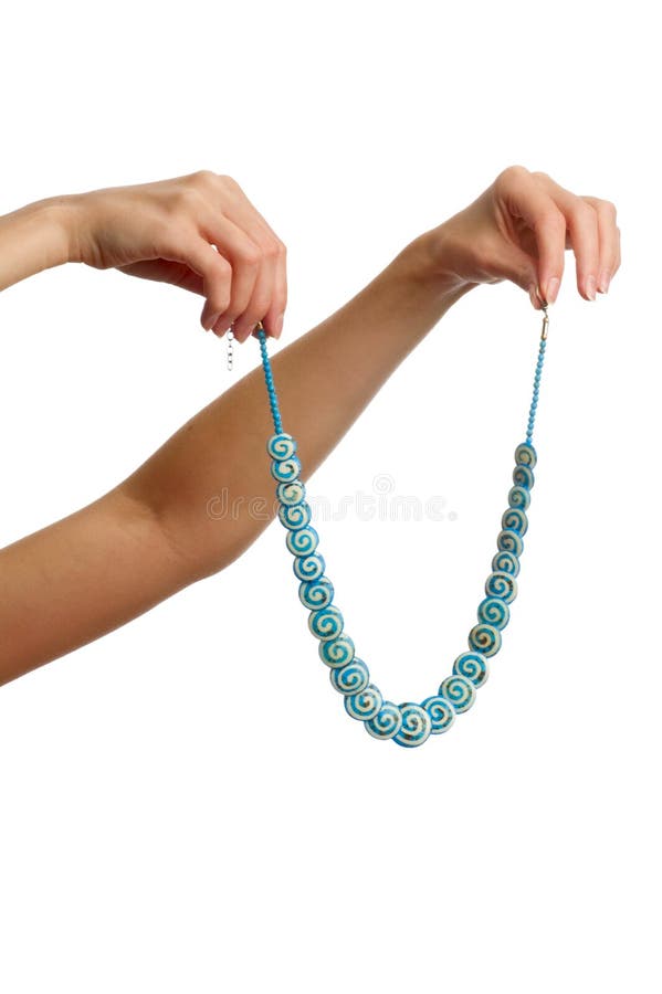 Necklace in hand stock photo. Image of necklaces, glitters - 14739124