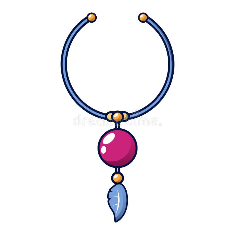 Necklace Icon, Cartoon Style Stock Vector - Illustration of blue ...