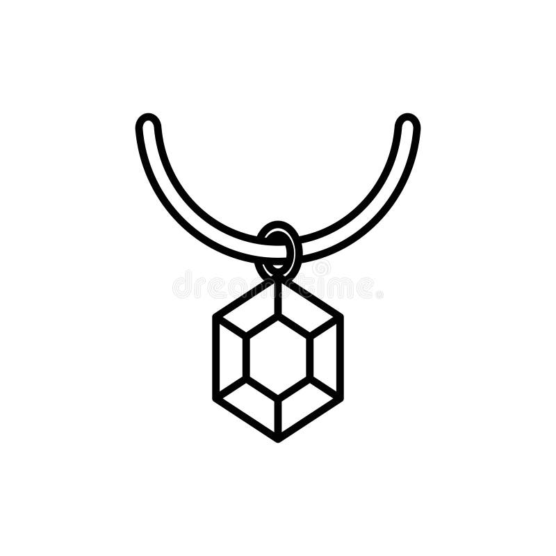 Necklace Icon Flat Logo Isolated Symbol Stock Illustration ...