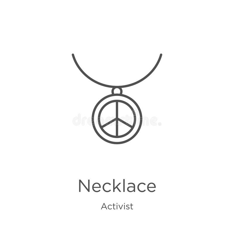 Necklace Icon Vector From Activist Collection Thin Line Necklace