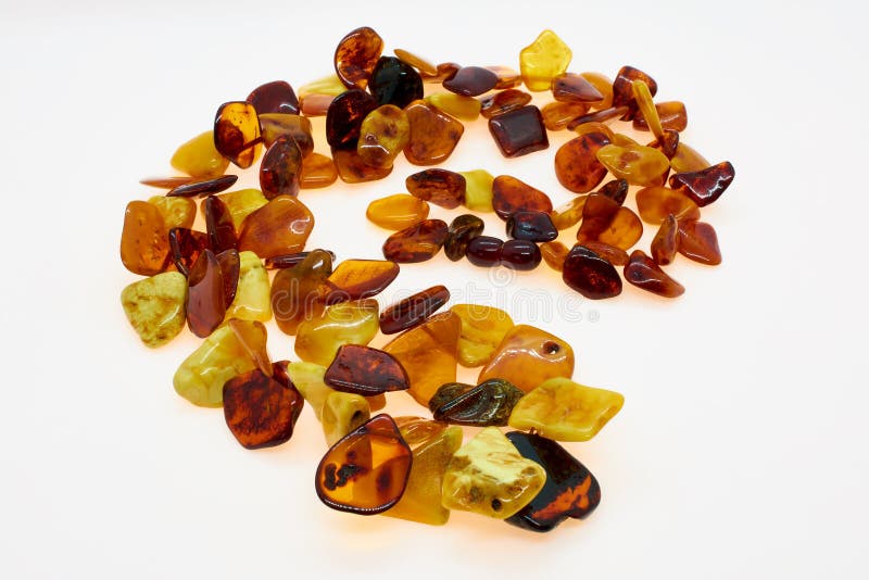 Necklace Made of Natural Multi-colored Amber. Solid Translucent ...
