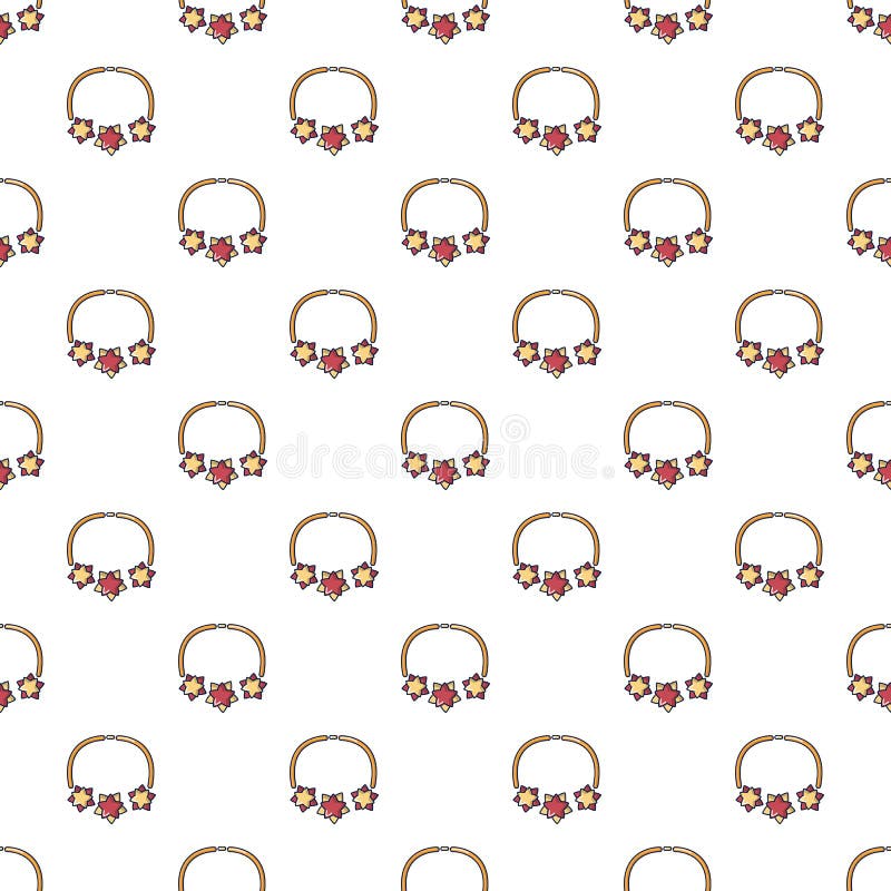Necklace pattern seamless stock vector. Illustration of logo - 97713687