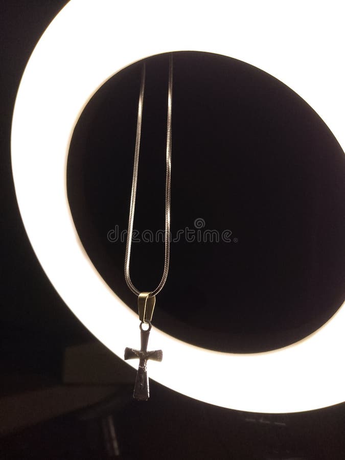 The Necklace Shines Under the Lamp Light. Stock Image - Image of ...