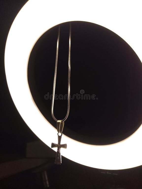 The Necklace Shines Under the Lamp Light. Stock Image - Image of ...