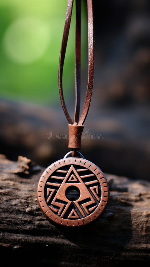 A Necklace with a Triangle Design on it, AI Stock Illustration ...