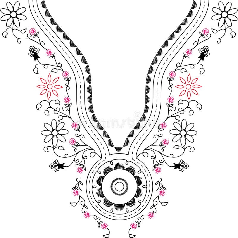Neckline Illustration Design Fashion Stock Illustration - Illustration ...