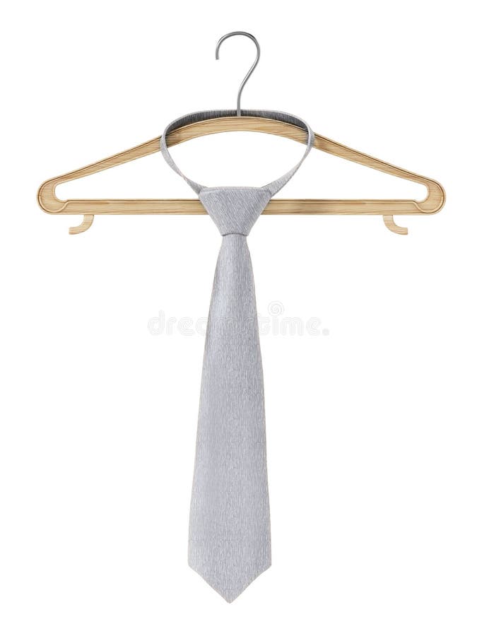 Necktie Hanging on the Cloth Hanger. 3D Illustration Stock Illustration ...