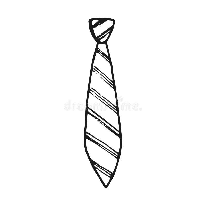 Necktie Icon Vector Sketch. Hand Insulated Drawing Stock Vector ...