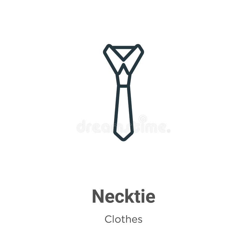 Necktie Outline Vector Icon. Thin Line Black Necktie Icon, Flat Vector ...