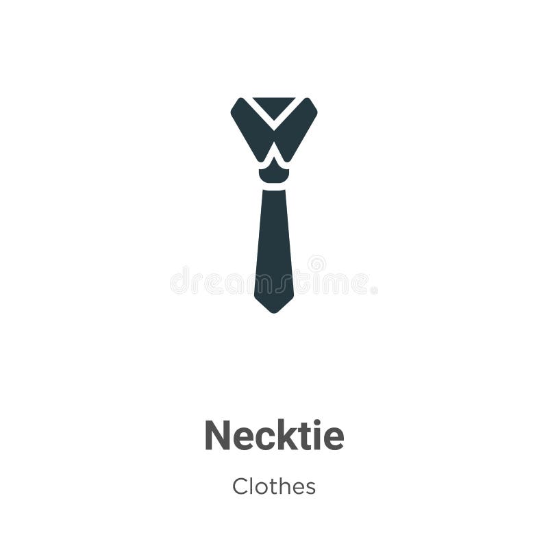 Necktie Vector Icon on White Background. Flat Vector Necktie Icon ...