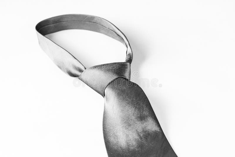 Necktie on White Background Stock Photo - Image of black, gray: 47480034