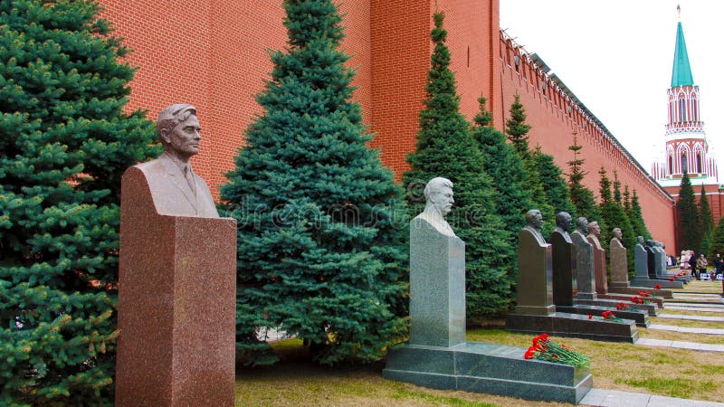 Necropolis, Sculptures in Red Square Moscow. Editorial Stock Photo ...