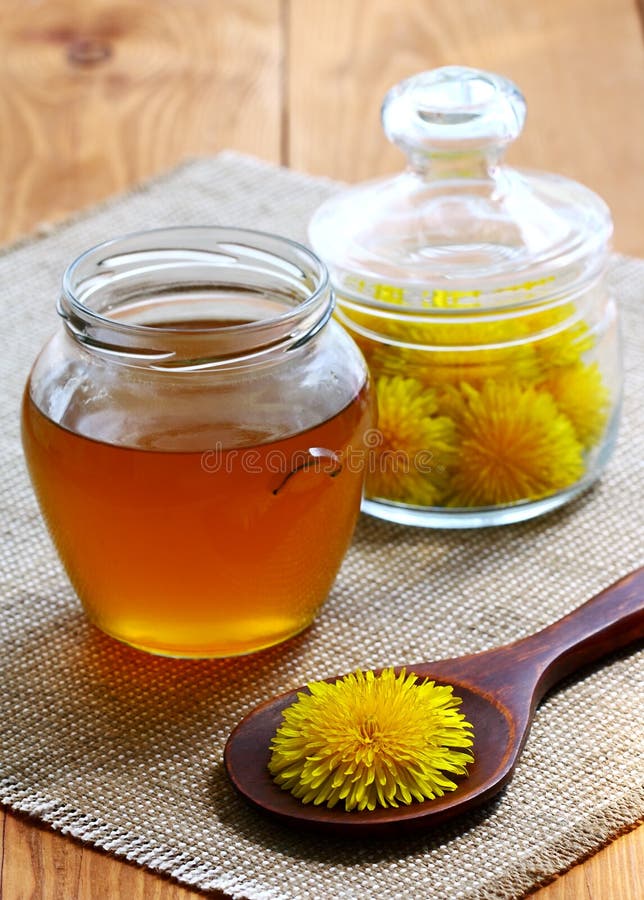 Edible Dandelions and Dandelion Jam Stock Photo - Image of flora ...