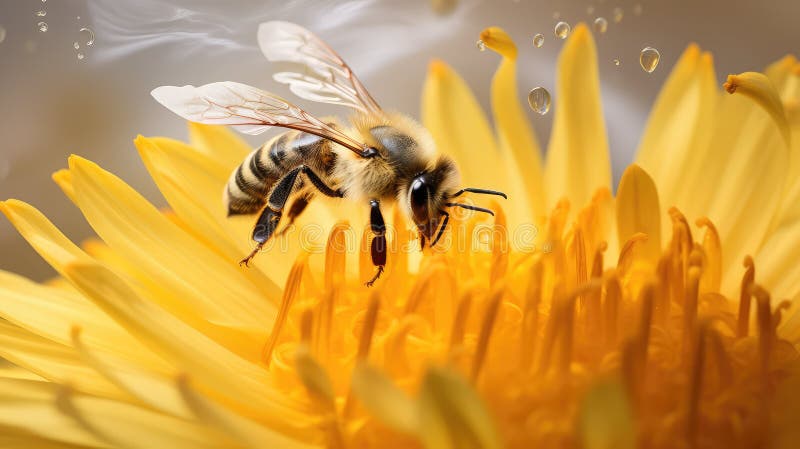 Nectar yellow wave stock illustration. Illustration of pollination ...