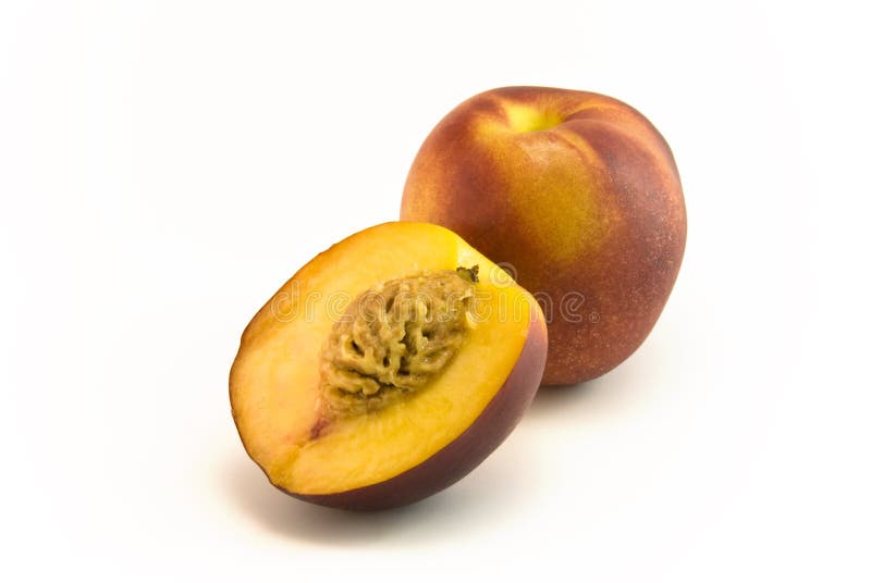 Nectarine with half stock image. Image of juicy, vitamins - 10617467